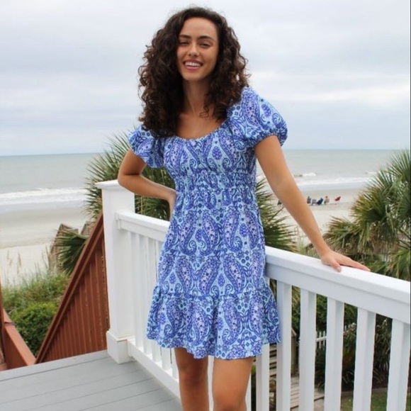 Simply Southern | Dresses | New Simply Southern Paisley Tie Back Dress ...